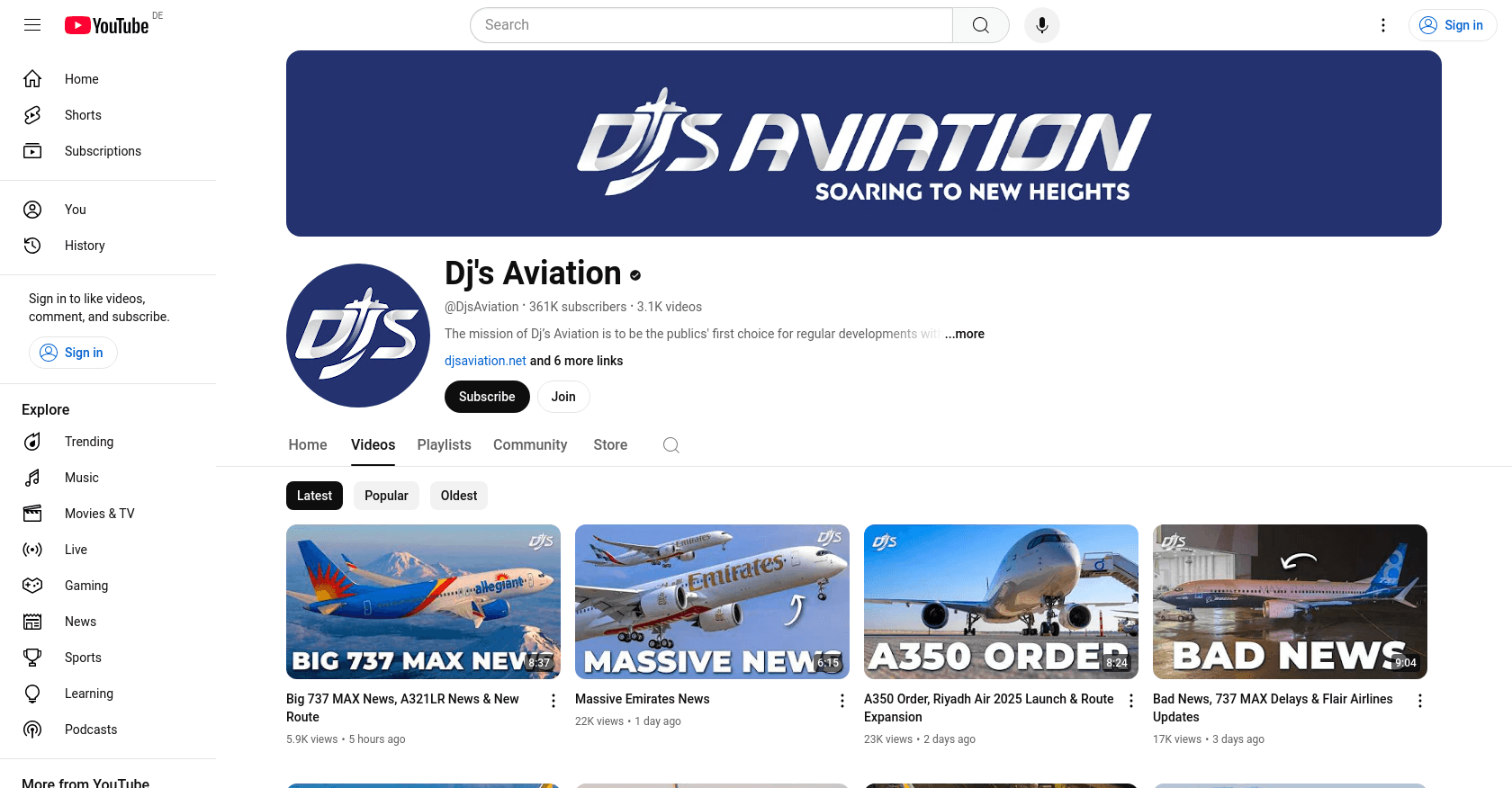 Top 10 Aviation Youtubers to Watch in 2025 - My Framer Site