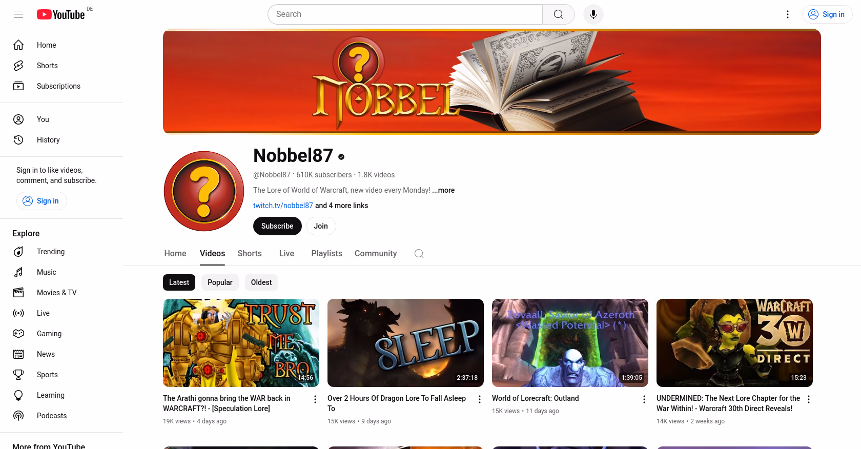 Top 10 Wow Youtubers to Watch in 2025 - My Framer Site