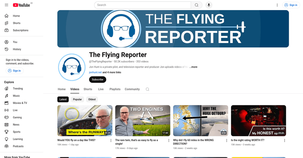 Top 10 Pilot Youtubers to Watch in 2025 - My Framer Site